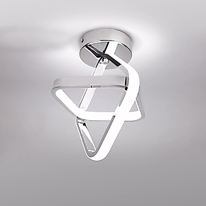 CANEOE Modern Led Ceiling Light, 22W Square Small Led Ceiling Lamp Fixures, 6000K Cool White Close to Ceiling Lights for Living Room Bedroom Ktchen Office Hallway Lights