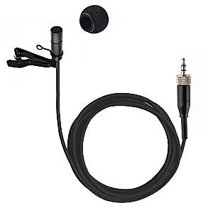 XGWTH Lavalier Microphone Omnidirectional Condenser Lapel Mic Compatible with Sennheiser Wireless System Transmitter Bodypack 3.5mm Stereo Female Screw Plug with Clip & Cap
