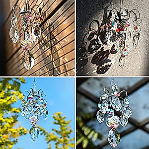 H&D HYALINE & DORA Crystals Horse Eye Prisms Suncatcher Hanging Ornament Rainbow Maker Hanger for Home,Garden Decoration
