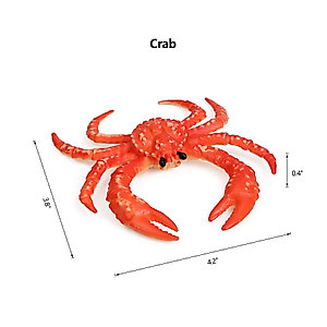 UANDME 8pcs Sea Animal Figures Realistic Ocean Animal Figurines Toy Playset for Kids Cake Toppers Decoration