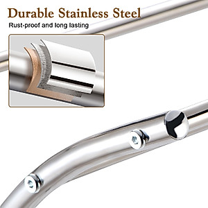 Freestanding Towel Rack, 5 Tier Stainless Steel Towel Bar Stand, Modern Industrial Blanket Ladder Display and Drying Rack for Bedroom Bathroom