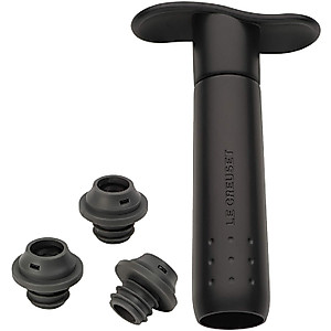 Le Creuset Wine Pump and 3 Stoppers, Cerise