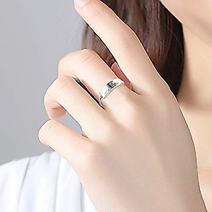 PELOVNY Personalized 12 Months Birth Flowers Ring for Women Sterling Silver Flowers Statement Signet Rings Custom Jewelry Birthday Gift for Women Sister Mother Daughter