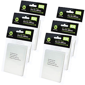 WINTRA 600 Count Precise -Fit 64 x 89 mm Clear Inner Card Sleeves, Transparent Soft Card Protectors for Standard Size Cards, Perfect for Double Sleeving