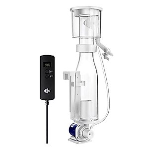 Protein Skimmers for Saltwater Aquariums, Hang On Protein Skimmer for Fish Tanks up to 80 Gallons, DC Pinwheel Pump with Controller, Not for Rimmed Tank