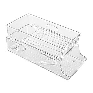 Bothyi Automatic Can Holder, Drinks Beer Cans Storage, Foldable Auto Rolling Drink Organizer, Clear Fridge Storage Organiser for Cabinet, Cupboard