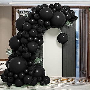 Black Balloons, 50 PCS, Black Balloons 5 Inch, Black Birthday Decorations, Balloons for Arch Decoration, Balloons for Birthday Wedding Baby Shower Party Decorations