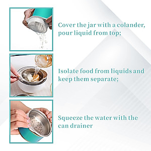 XFVFXZZ Tuna Strainer - Can Strainer - Food Strainer, Can Colander, Easy To Clean, Eco-friendly,Tuna Can Strainer Food-Grade(2 Pieces)