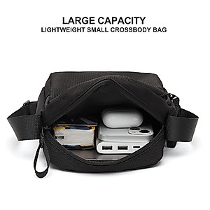 WEPLAN Crossbody Bag for Men, mini man purse,Travel Messenger Shoulder Bag for Men, Small Side Bags for Mens