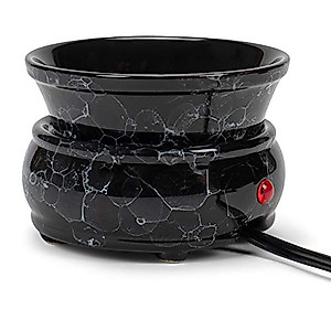 Original Candle Warmer - Black Marble Electric Candle and Tart Burner, 2 Piece