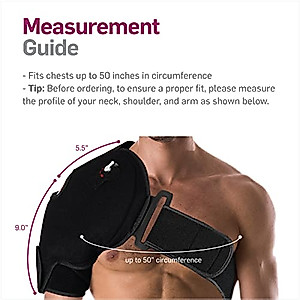 NatraCure Hot or Cold Therapy Shoulder Ice Pack Wrap, Shoulder Brace for Shoulder Pain Relief - (Heating Pad for Rotator Cuff Injuries, Surgery, Gym Injuries, Baseball, Pitching Injuries) - 6032