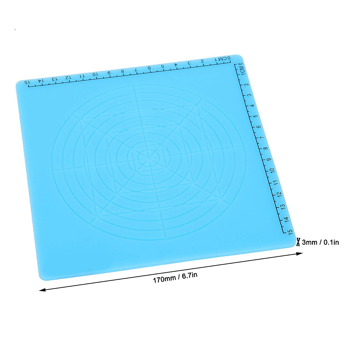 YILUFA 3D Printing Pen Silicone Pad Blue Copy Board Soft Mat Drawing Tool with Finger Caps,Material Silicone,170mm / 6.7in