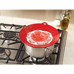 Kuhn Rikon Kochblume Spill Stopper, 11-Inch, Red