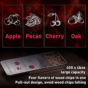 Merito Cocktail Smoker Kit – Luxury Whiskey Set with Stainless Steel Drink Smoker, Torch, Strainer, Tweezers& Wood Chips – Premium Whiskey Smoker as a Birthday Gifts for Men, Drink Lover (No Butane)