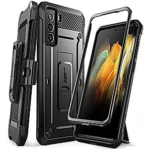 SUPCASE UBPro Series Case for Galaxy S21+ Plus 5G (2021 Release), Full-Body Dual Layer Rugged Holster & Kickstand Case Without Built-in Screen Protector (Black)