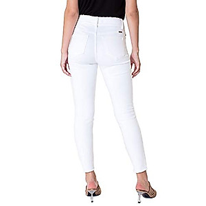 Kancan Women's High Rise Ankle Skinny Jeans - KC7317 (White, 11/29)