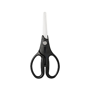 Kyocera CH-350L Kitchen Scissors, Fine Ceramic, Dishwasher, Disinfectant, Bleach, Black