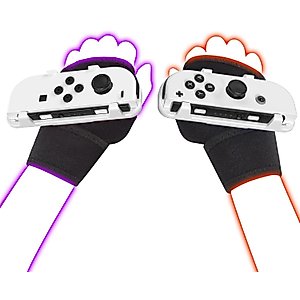 Leyu Smart Wrist Strap for Switch Just Dance 2025 2024 2023 2022 2021 2020 2019 Boxing Design More Fun to The Dance White