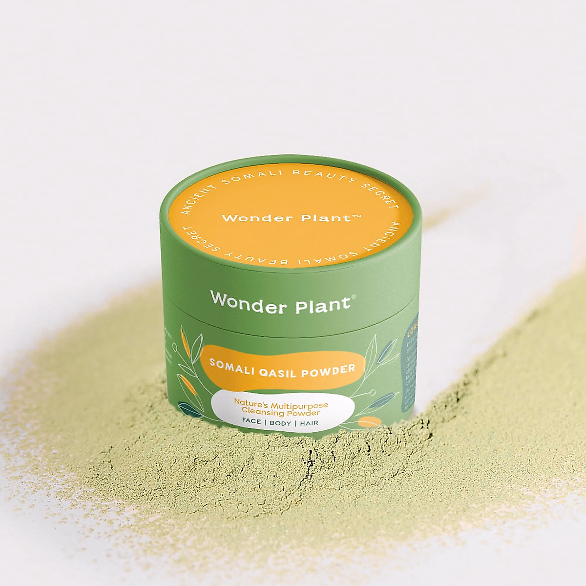 Wonder Plant 2oz (60g) | Somali Qasil Powder | Face, Body, Hair | Nature's Multipurpose Cleansing Powder