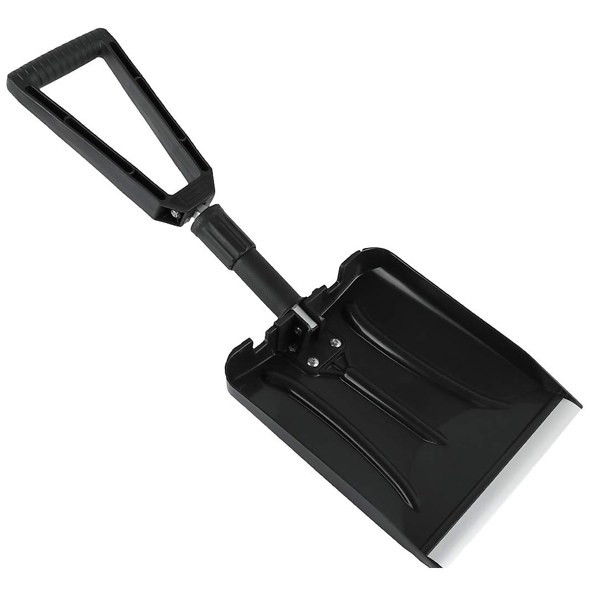 ELIVERN Foldable Snow Shovel, Compact Snow Shovel with Comfortable D-Grip Handle and Durable Aluminum Edge Blade, 13"-26" Portable Snow Shovel for Car, Truck, SUV (9" Blade)