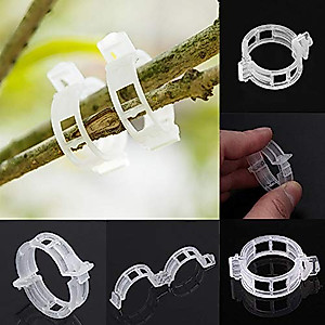 300PCS Plant Support Garden Clips,Tomato Trellis Clips Crop Clip for Vine Vegetables Flower Tomato Orchid to Grow Upright,Healthier