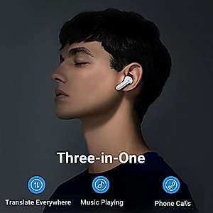 Timekettle M3 Language Translator Earbuds, Two-Way Translator Device with APP for 40 Languages & 93 Accents Online, Offline Translator for Exploring Expat Life Freely, Compatible with iOS & Android