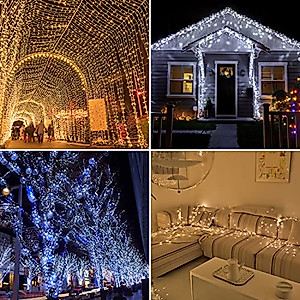 VITOOTE Twinkle Star 66ft 480 LED String Lights Outdoor, Waterproof Connectable Hanging Light for Party Decor, Wedding Party Home Garden Hotel Christmas Lights(Warm White)