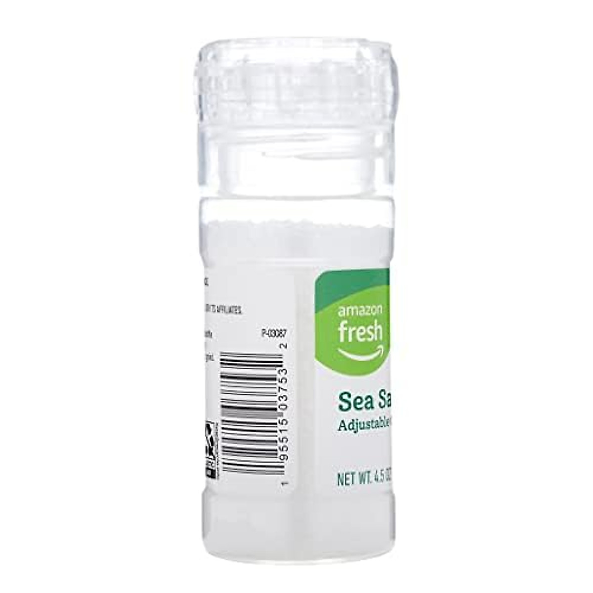 Amazon Fresh, Sea Salt Adjustable Grinder, 4.5 Oz