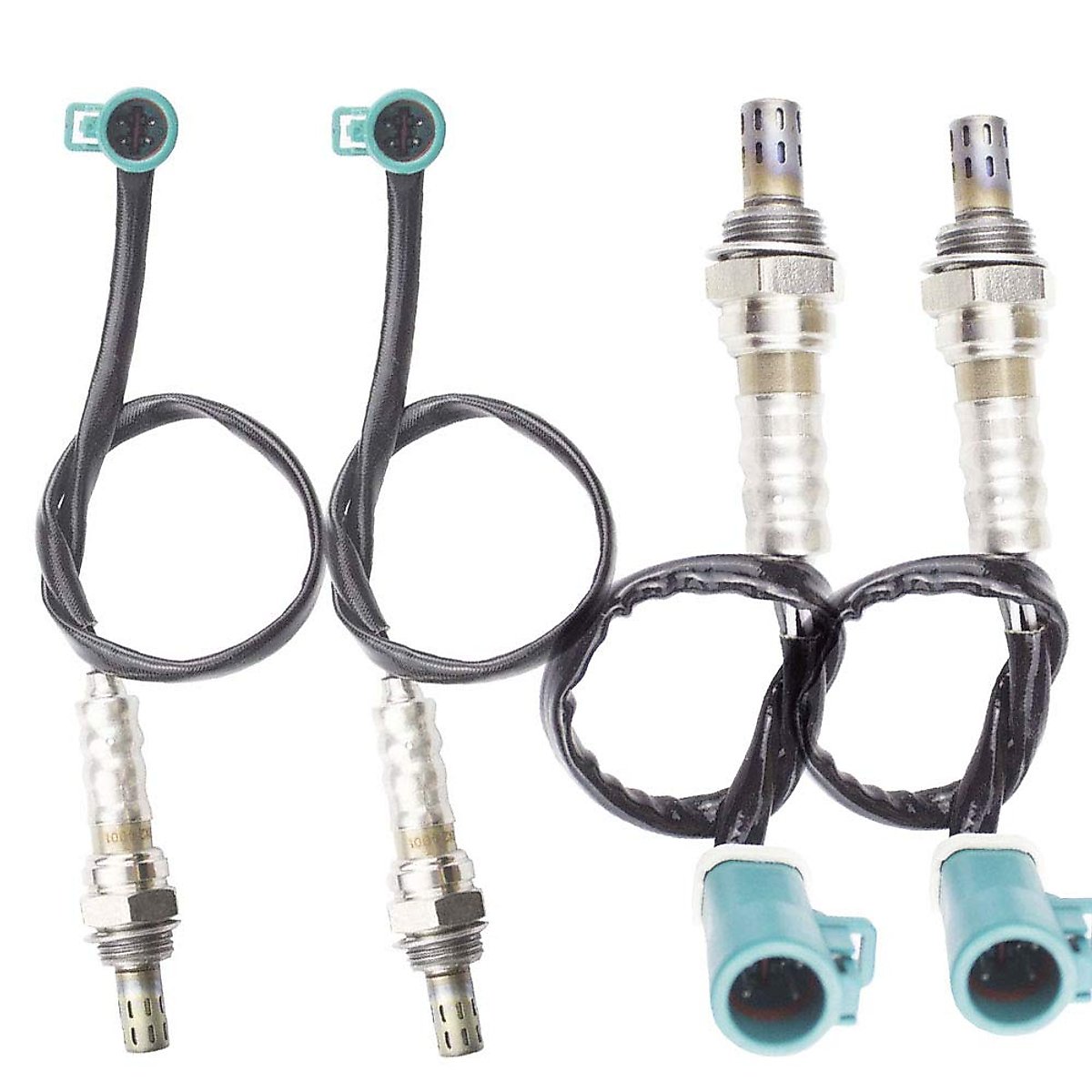 higherbro 4PCS Oxygen O2 Sensor 1 & 2 for Ford Mustang 1999 2000 2001 2002 2003 2004 2005 2006 2007 2008 2009 2010 3.8L/3.9L/4.0L/4.6L/5.4L Upstream + Downstream