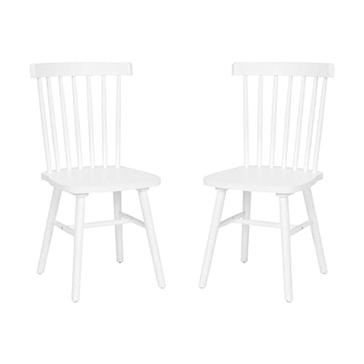 Flash Furniture Solid Wood Spindle Back Armless Kitchen or Dining Room Chairs-No Assembly Required, (Pack of 2), White Visit The Store