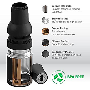 asobu Frosty Beer Holder 2 Go Vacuum Insulated Double Walled Stainless Steel Beer Can and Bottle Cooler with Beer Opener Eco Friendly and Bpa Free (black)