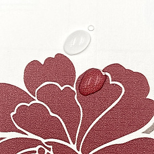 Yifely Red Peony Peel & Stick Shelf Liner Removable Furniture Protective Paper for Covering Media Storage TV Stand Closet 17.7 Inch by 13 Feet