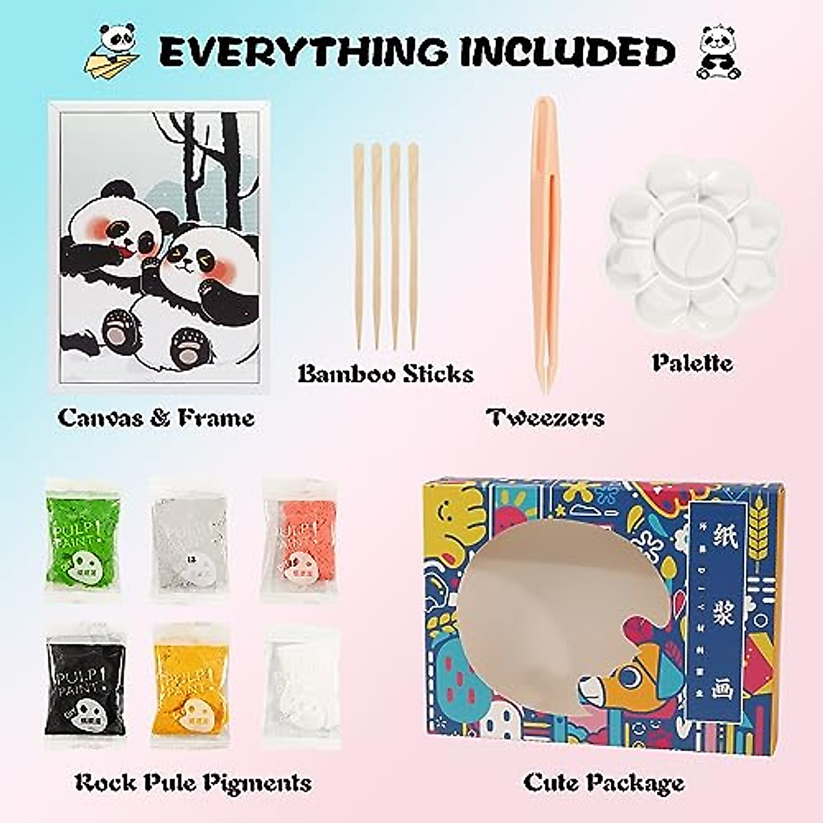 Mcsalay Paper Mache Painting Kits for Kids Ages 8-12, Easy Paint with Numbers DIY Paper Mache Painting Kits for Home Wall Decor