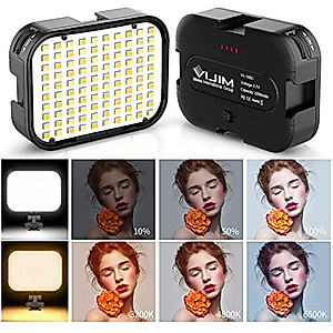 VIJIM VL100C Bi-Color LED Video Light on Camera,Mini Rechargeable 2000mAh LED Camera Lights,CRI95+ Dimmable 2500-6500K Ultra Bright Photo and Video Lighting,LED Fill Lamp…