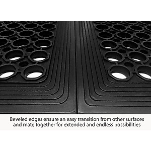 Shepherd Hardware 8102E Indoor/Outdoor Recycled, 24 x 36 x 1/2 Inches, Black Rubber Mat, 2' x 3' x 1/2"