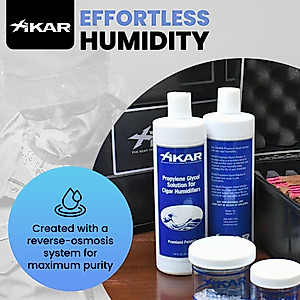 Xikar Cigar Humidor Solution - Premium Pre-Mixed Propylene Glycol for 70% Relative Humidity Maintenance, Consistent Humidity Control, Easy-to-Use Liquid for Reliable Cigar Humidification, 16 Fl Oz