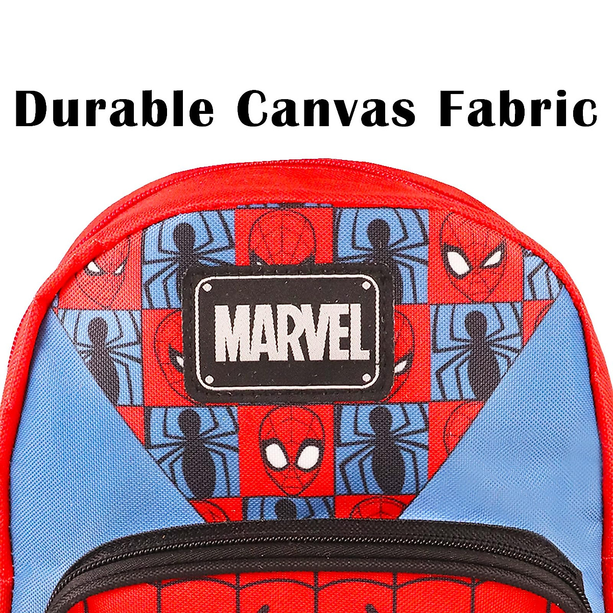 Spiderman 10" Mini Canvas Backpack Set | Marvel Spidey School Supplies for Kids