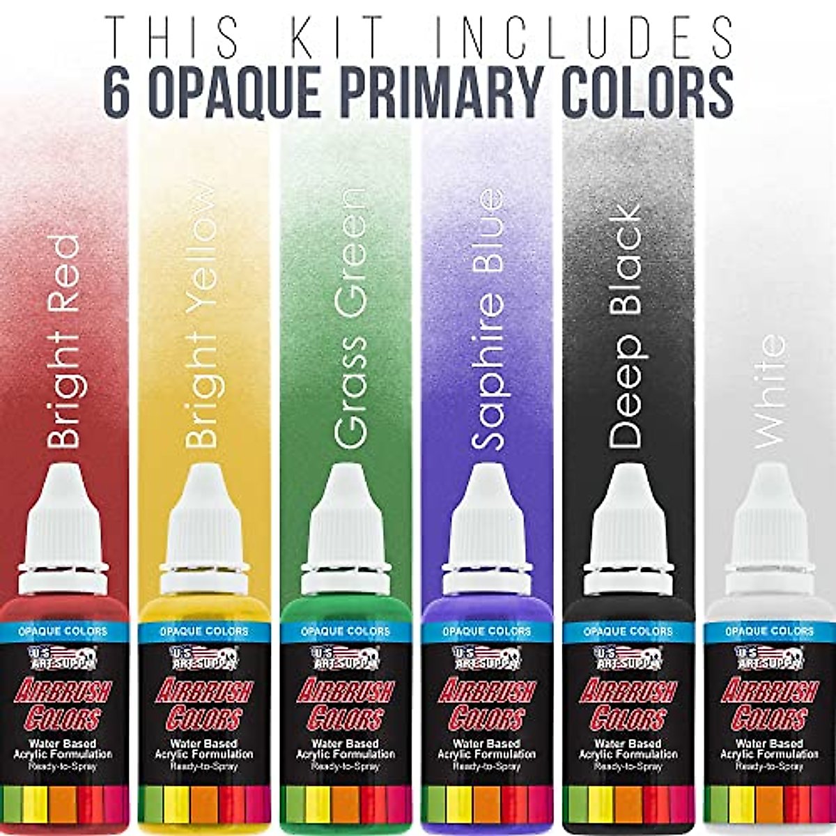 Master Airbrush Cool Runner II Dual Fan Air Compressor Professional Airbrushing System Kit with 3 Airbrushes, Gravity and Siphon Feed - 6 Primary Opaque Colors Acrylic Paint Artist Set - How to Guide