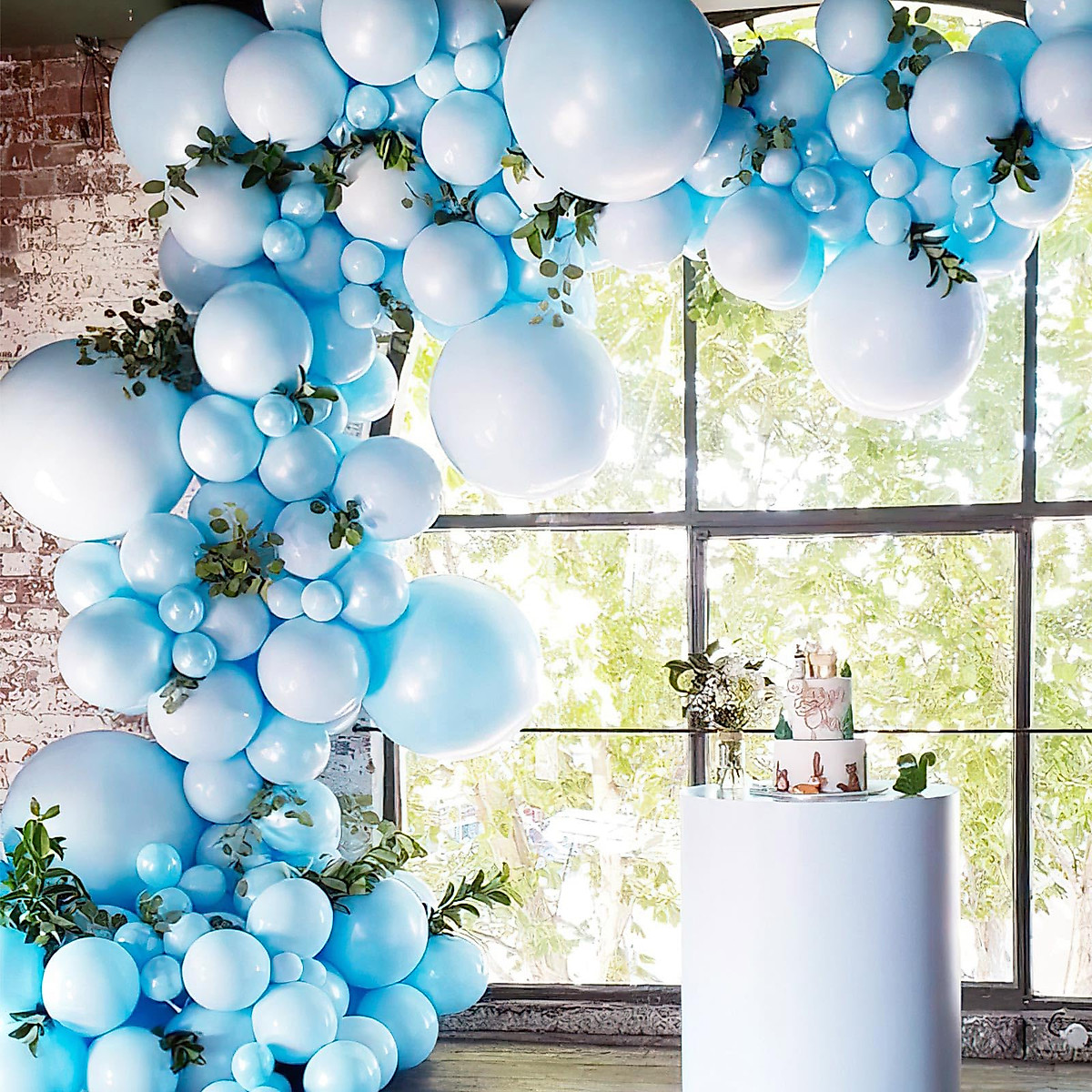 PartyWoo Light Blue Balloons, 50 pcs 5 Inch Matte Blue Balloons, Blue Balloons for Balloon Garland or Balloon Arch as Party Decorations, Birthday Decorations, Baby Shower Decorations, Blue-Y4