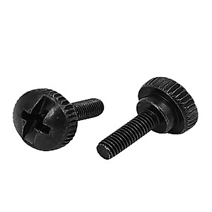 New Lon0167 M3 x Featured 10mm Knurled Phillips reliable efficacy Head Thumb Screw Black 40pcs for Computer PC Case(id:67b 86 43 cd7)