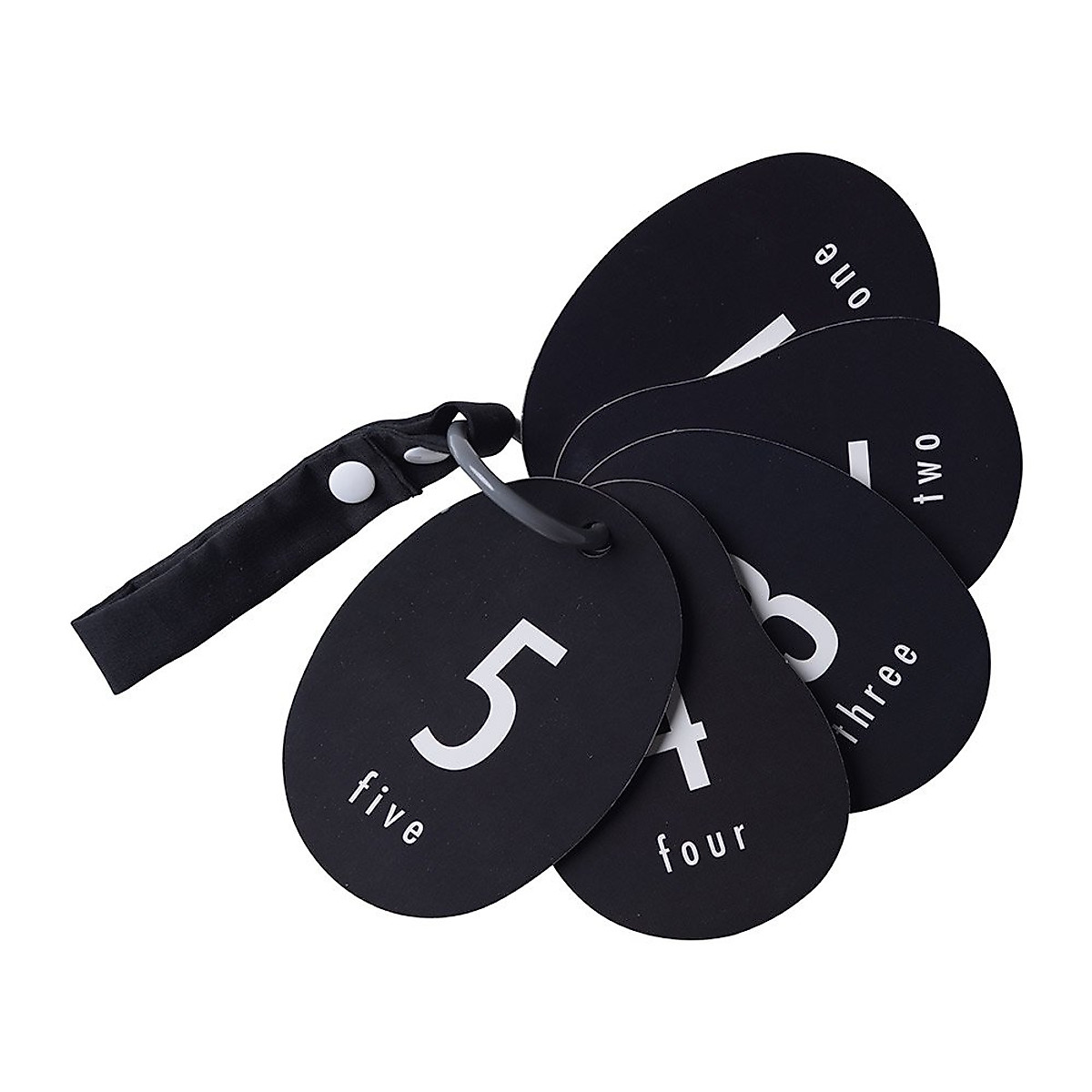 Wee Gallery Stroller Cards - I See Bugs to Count - Counting Numbers Travel Activity for Babies, Toddlers, with Snap on Strap for Walks, Car Seat, Bag, Stroller