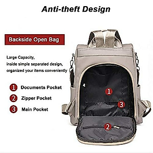 Vielgluck_Bag Women Travel Backpack Travel Bag Anti-Theft Oxford Cloth Backpack Rucksack Large Capacity Crossbody Bag Purse