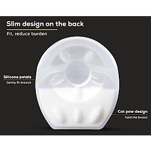 3-in-1 Breast Shells for Sore Nipples | Milk Collector | Breast Pump with Natural Suction | Fit in Bra, Kick-Proof, Not Elephant Trunk When Wearing | Nipple Shells | Anti Dirt Case | 4oz/120ml, 2Pcs