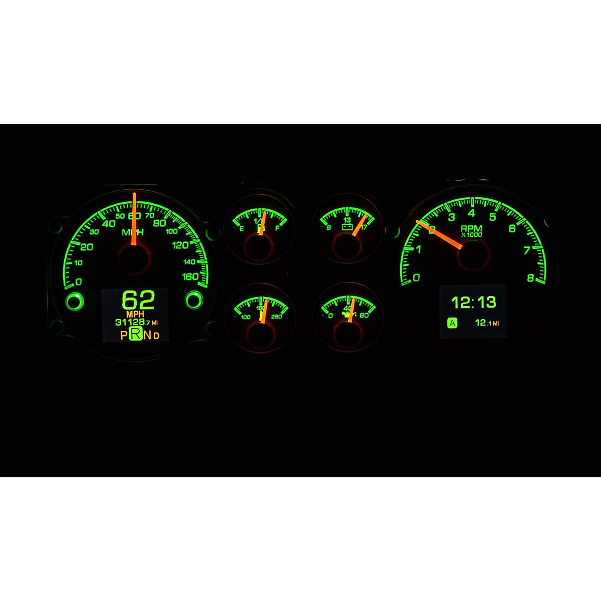 Dakota Digital 78-88 Chevy Monte Carlo Customizable Gauge Kit Black HDX-78C-MC-K