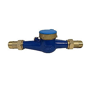 PRM 3/4" NPT Multi-Jet Water Meter, Brass Body - NOT for Potable Water