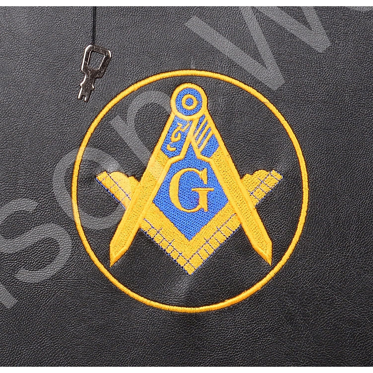 Masonic Regalia Master Mason MM/WM Apron Case golden Bullion embroidered (15 X 17 INCH), Gold,bullion