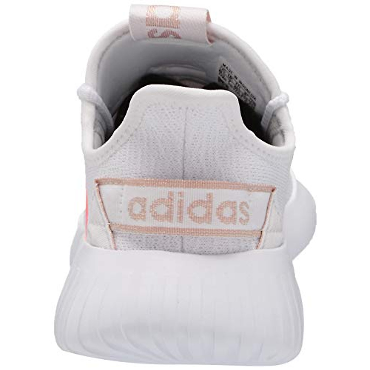 adidas Women's Kaptir Running Shoe, White/Pink/Light Orange, 10