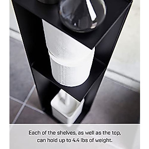 Yamazaki Home Organizer Steel | Toilet Paper Stocker, One Size, Black