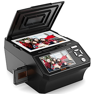 22MP Film &Slide Photo Multi-Function Scanner, Converts 135Film/35mm,110Film/16mmNegatives/Slide/Photo/Document/Business Card to HD 22MP Digital JPG Files, 8GB Memory Card Included