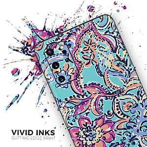 DesignSkinz Bright Watercolor Floral Protective Vinyl Decal Wrap Skin Cover Compatible with The Samsung Galaxy S20 (Screen Trim & Back Glass Skin)